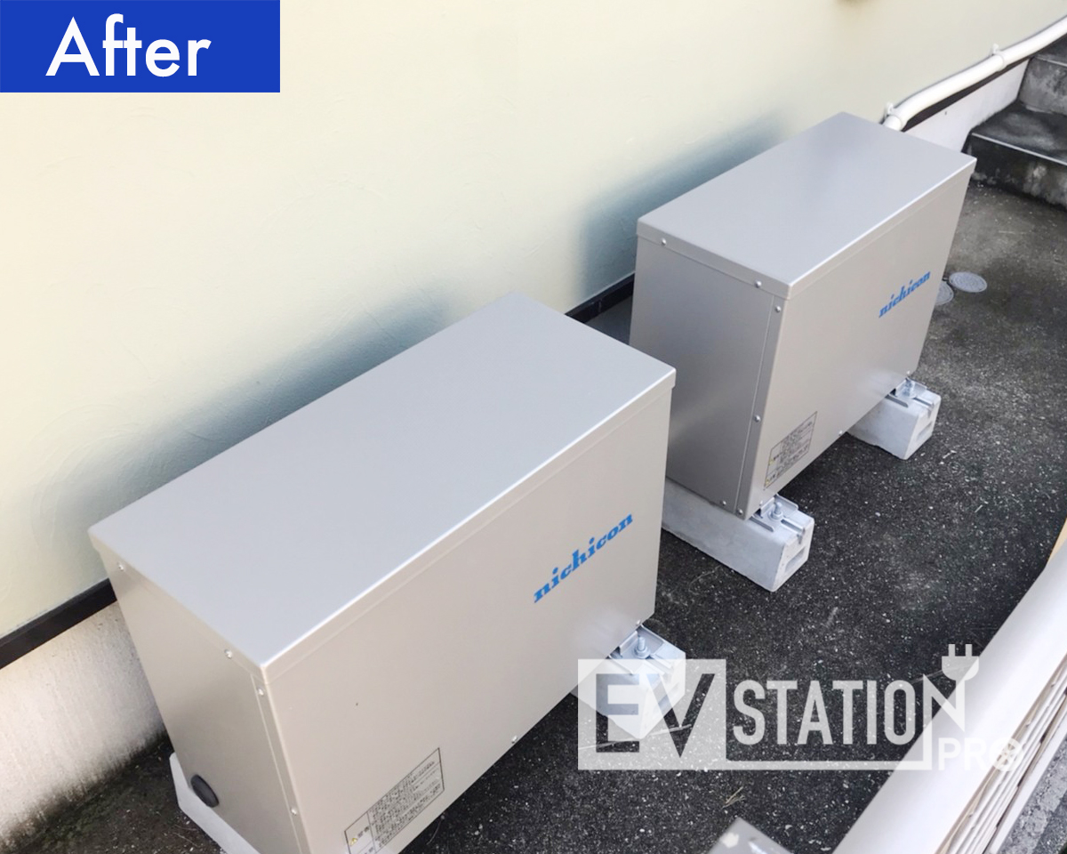 卒FIT 長府工産専用モデル（ニチコン）蓄電池 ESS-T3L1施工事例 | EVステーションプロ